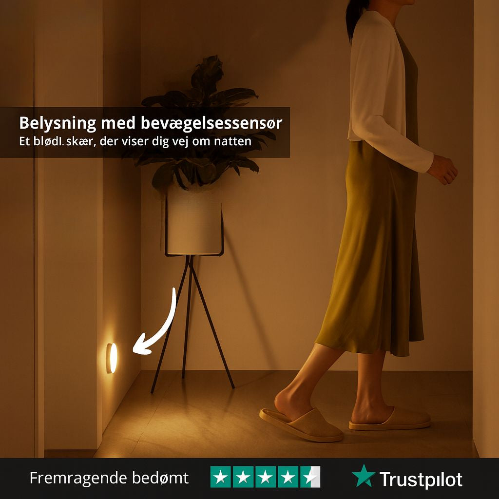 NovaSense™ | Automatisk varmt LED-lys, der guider dig sikkert gennem m ...